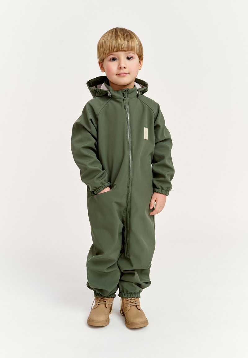 Leokid SOFTSHELL - Rainsuit - green moss/green - Zalando