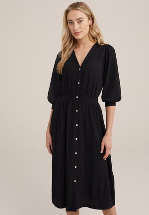 Cache Cache GEKNÖPFTES MIT KURZEN ÄRMELN - Vestido informal - noir ...