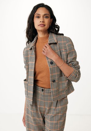Next SHORT DOUBLE BREASTED COAT - Blazer - neutral check/beige - Zalando.at