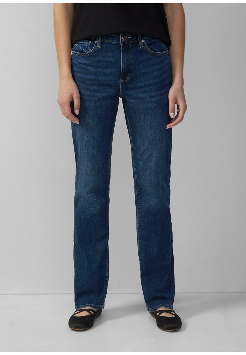 QS CATIE HIGH RISE - Jeans Straight Leg - blau/stone-blue denim ...