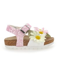 Monnalisa CON MARGHERITINE GLITTER - Sandales - bianco/rosa/blanc ...
