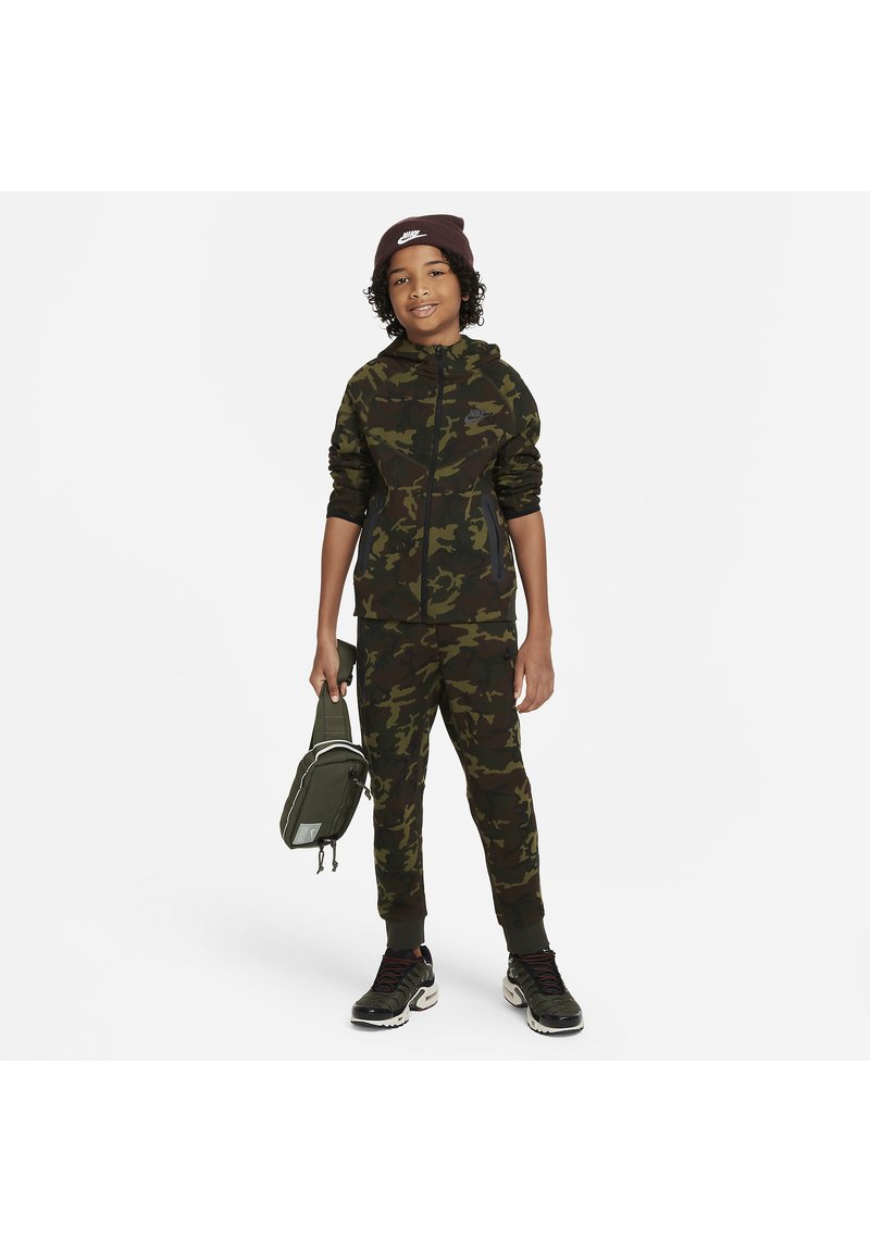 Nike Sportswear CAMO TECH - Sweat zippé - black sequoia black/noir ...