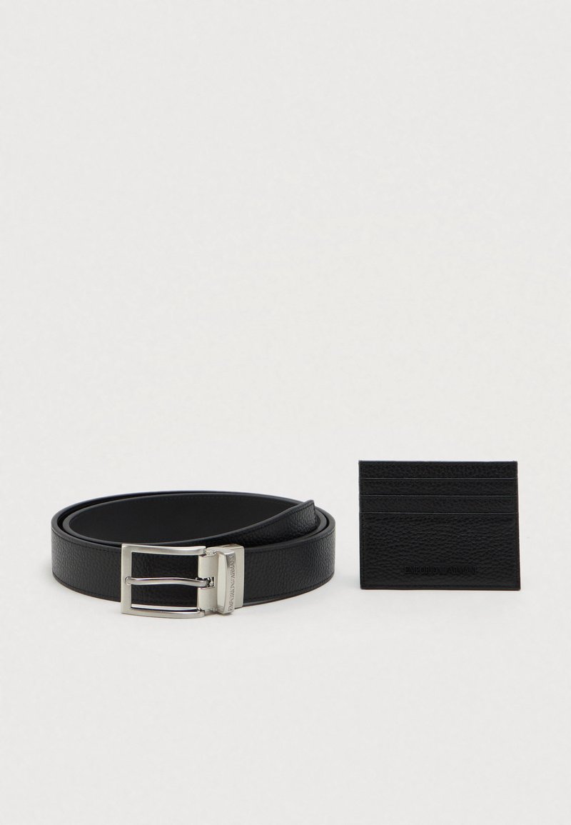 Emporio Armani SMALL GOODS SET - Belt - black beauty/black - Zalando.co.uk