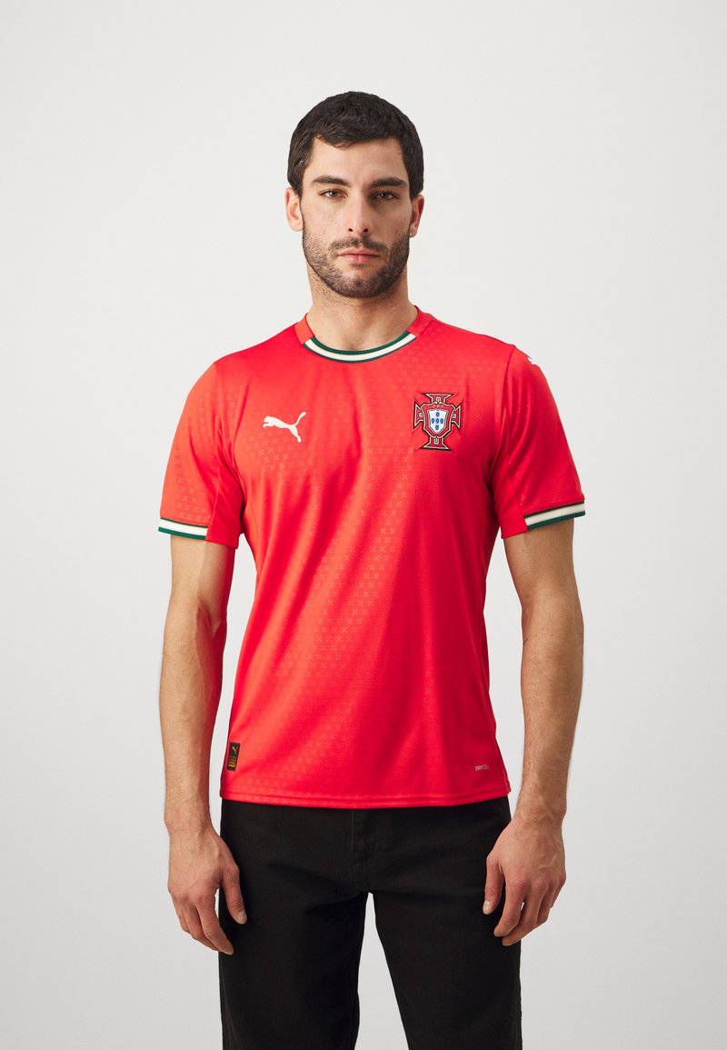 Puma PORTUGAL FPF HOME REPLICA - Sports T-shirt - sport red/sugared ...