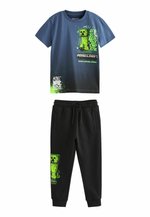 Next MINECRAFT AND JOGGERS SET-REGULAR FIT - Tepláky - black/čierna ...