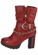 Mustang High heeled ankle boots - rot/red - Zalando.de