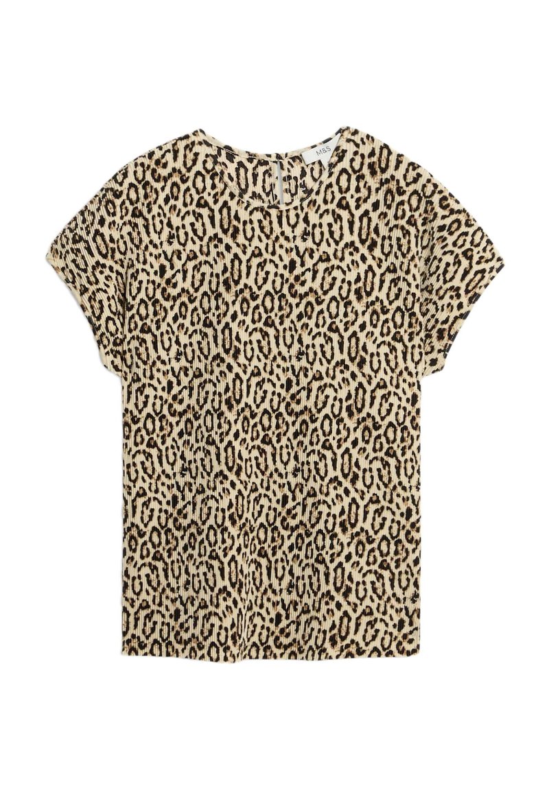 Marks & Spencer ANIMAL PRINT PLISSE - Camicetta - brown mix/marrone ...