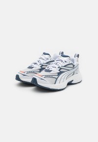 Puma MORPHIC JR UNISEX - Baskets basses - feather gray/inky blue/blanc - ZALANDO.FR