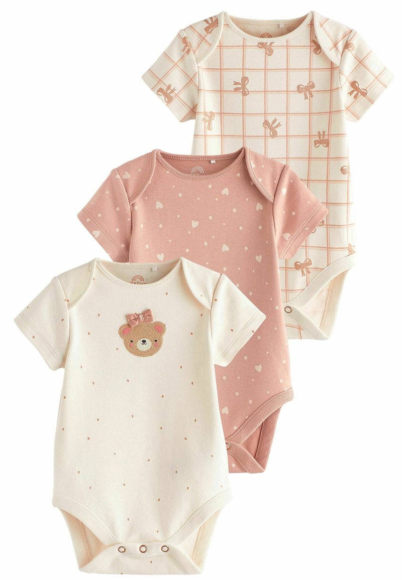 Next SHORT SLEEVE 3 PACK - Body - white pink/offwhite - Zalando.de