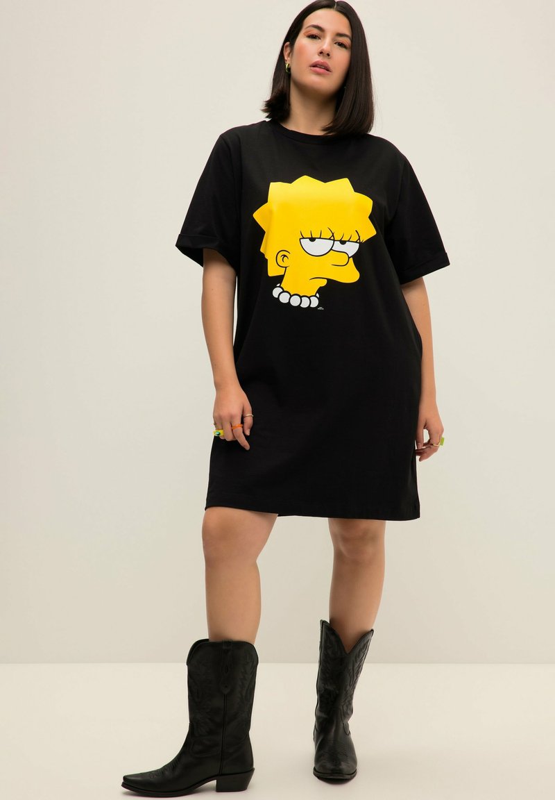 Studio Untold MINI STRAIGHT FIT RUNDHALS HALBARM LISA SIMPSON - Robe en ...