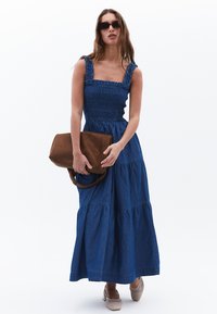 OXXO STRECH - Robe longue - mid blue denim/bleu - ZALANDO.FR