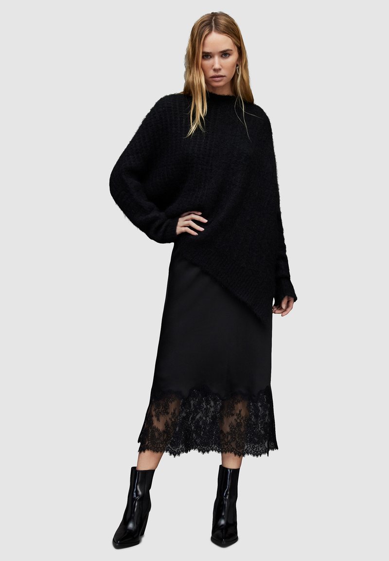 AllSaints BRIDGETTE - Áčková sukně - black/černá - Zalando.cz