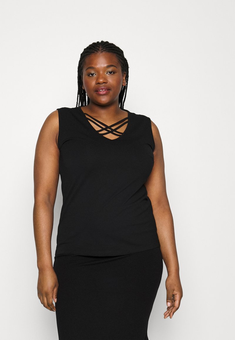 Anna Field Curvy PLUS SIZE - Top - black - Zalando.ie