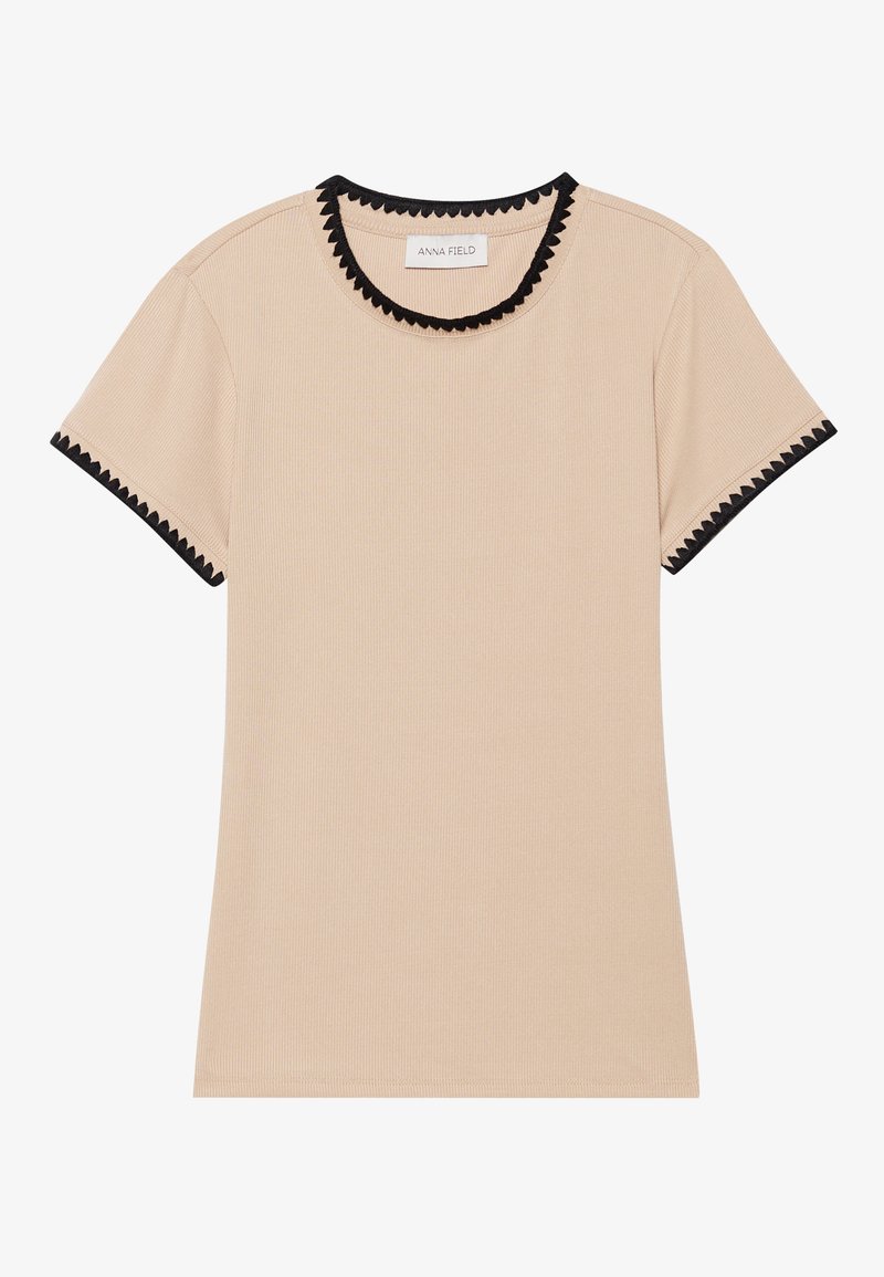 Anna Field T-Shirt basic - irish cream/beige - Zalando
