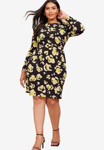 Curves Like These LONG SLEEVE REGULAR FIT - Jerseykleid - black/schwarz ...