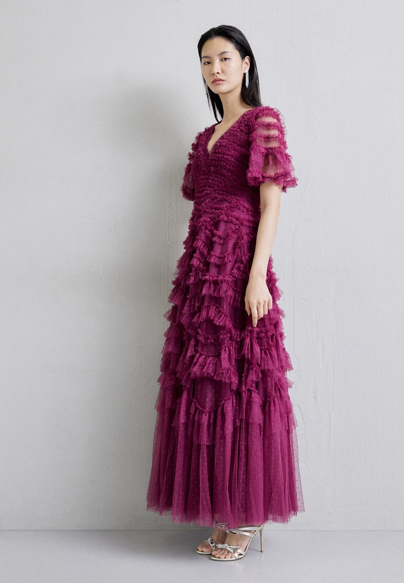 Needle & Thread PHOENIX V NECK GOWN - Robe de cocktail - plum/violet ...