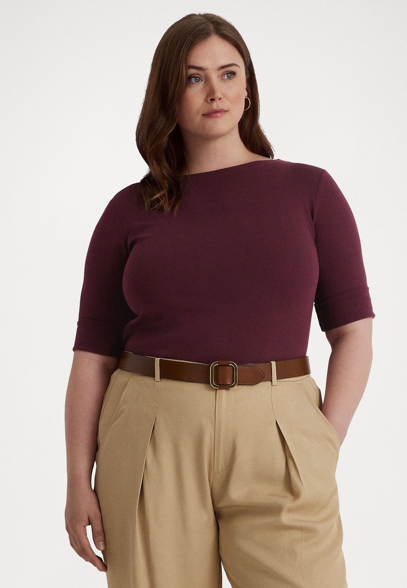 Lauren Ralph Lauren Woman Judy Elbow Sleeve T Shirt Basic Vintage Burgundybordeaux Zalandoat