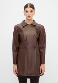 adL Faux leather jacket - brown - Zalando
