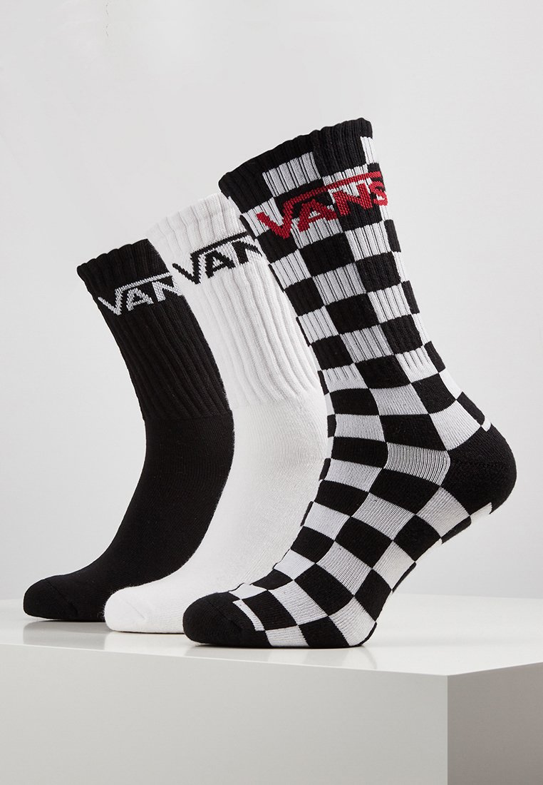 Vans CLASSIC CREW 3 PACK - Calcetines - black-checkerboard/antracita ...