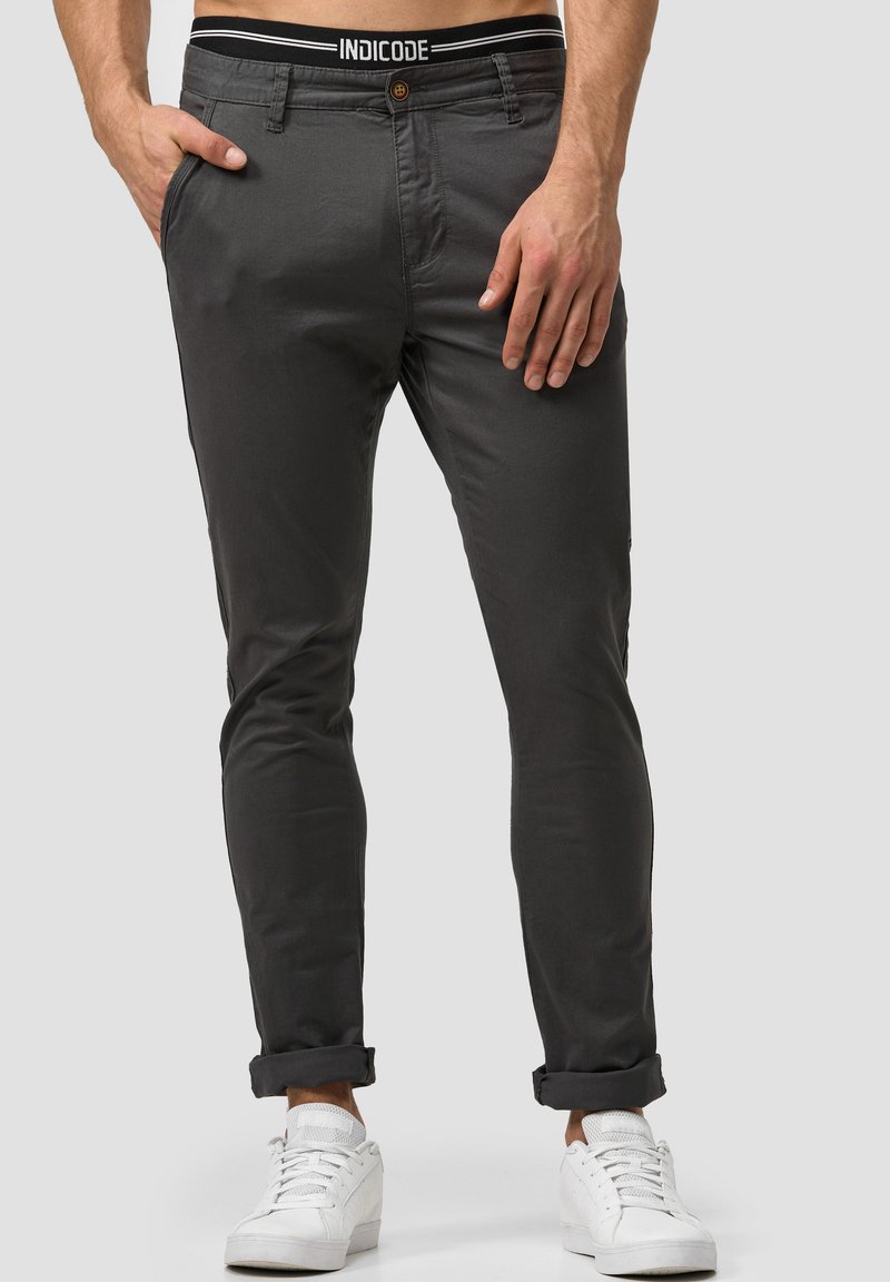 INDICODE JEANS CHERRY - Chinos - dark grey/mörkgrå - Zalando.se