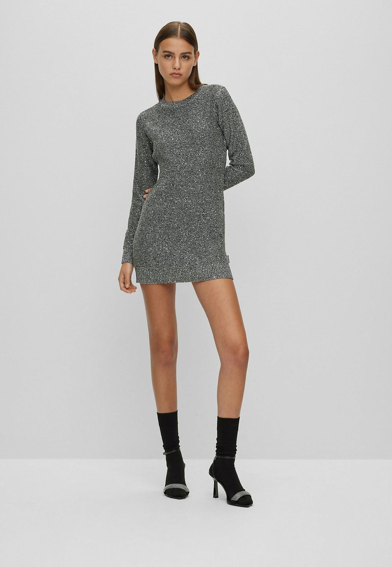HUGO SAVRINY - Jumper dress - silver/silver-coloured - Zalando.co.uk