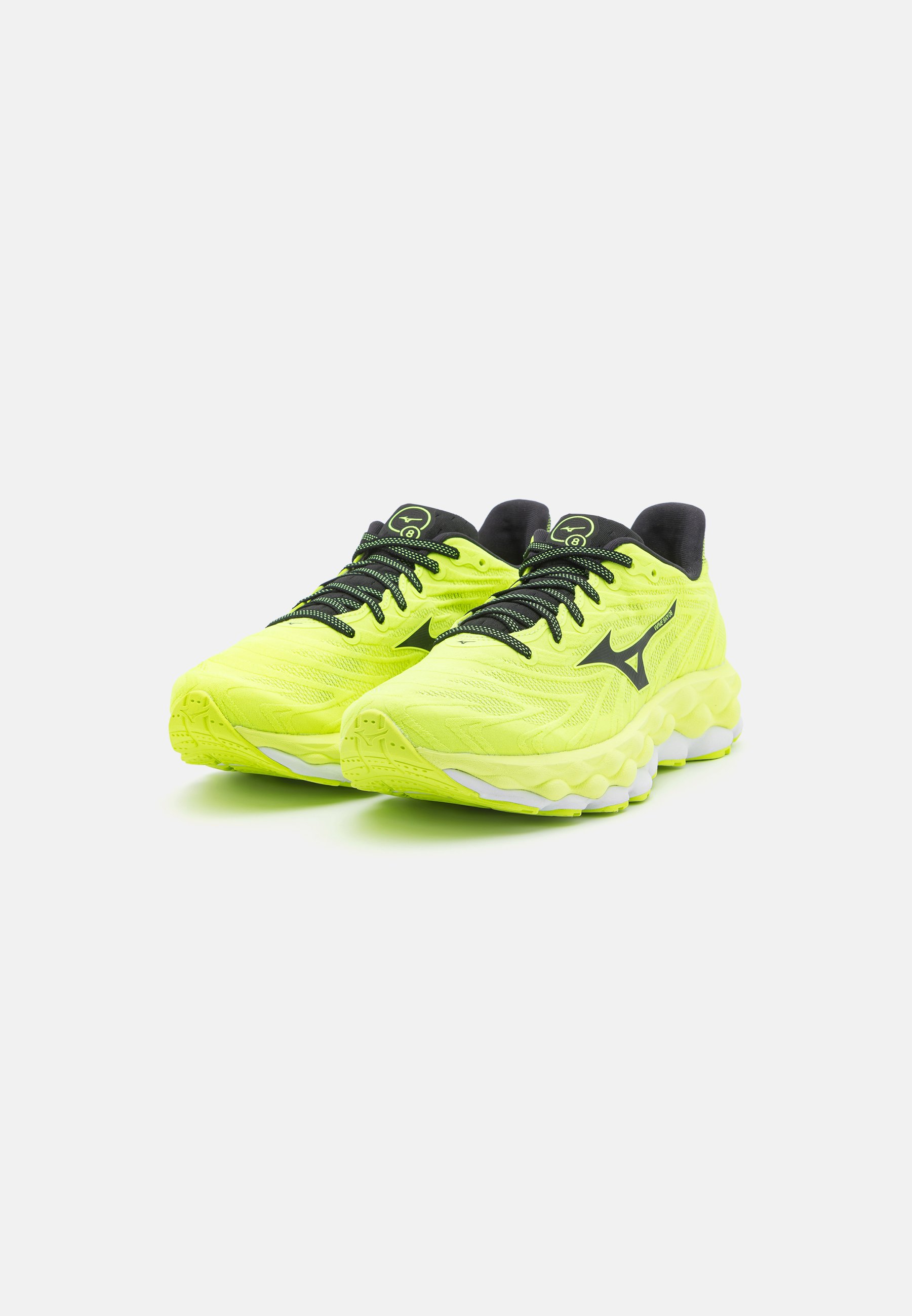 Mizuno WAVE SKY 8 Laufschuh StraBe neo lime black white neongrun Zalando