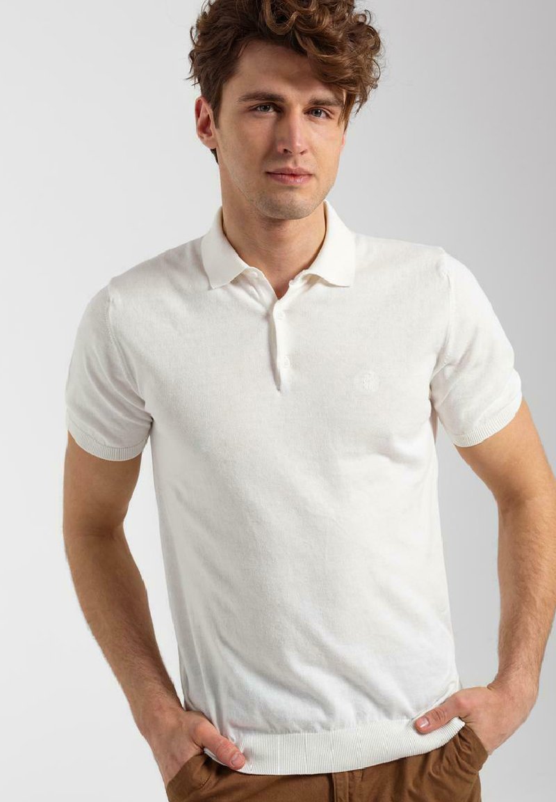 PAWO DUARTE - Poloshirt - off white/offwhite - Zalando.de