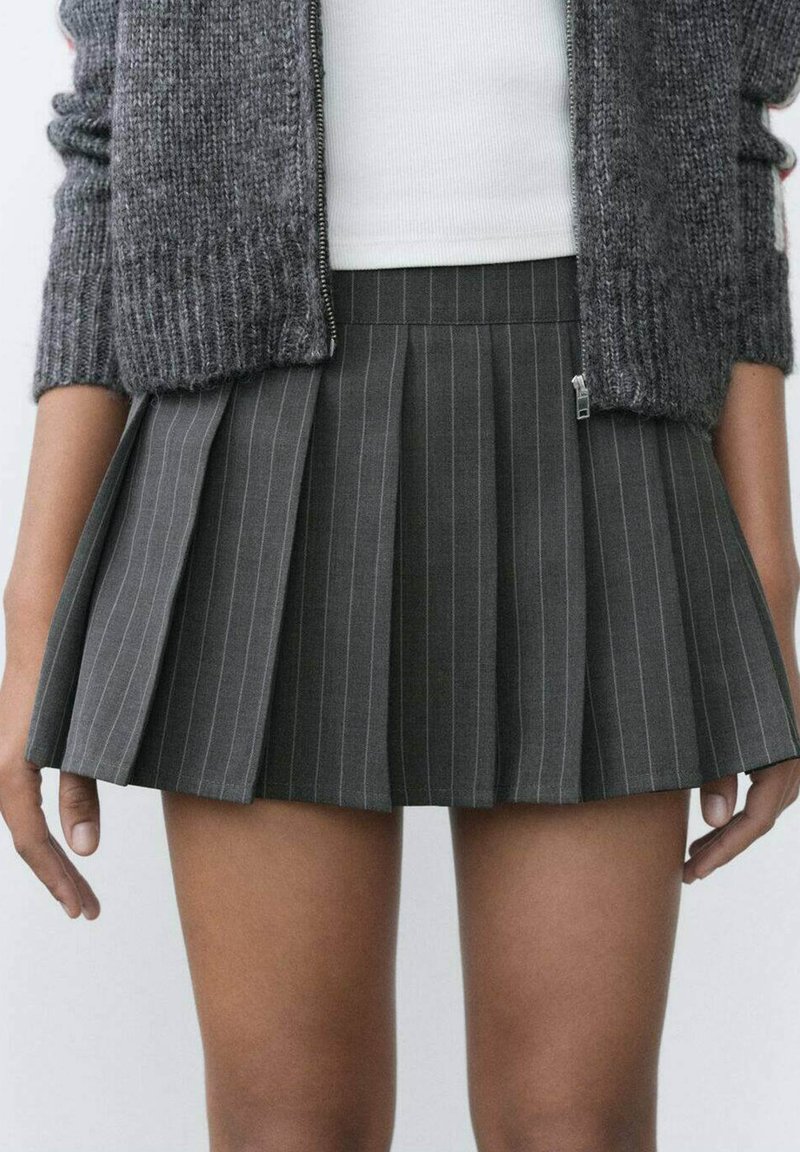 Mango MINA - A-line skirt - grigio scuro vigoré/mottled dark grey ...