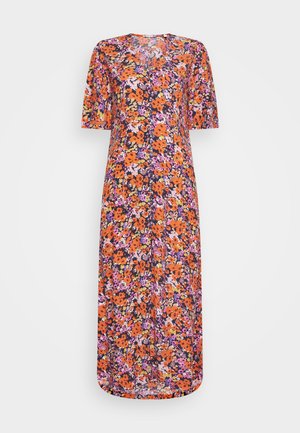 Lauren Ralph Lauren MUNZIE ELBOW SLEEVE DAY DRESS - Vestito di maglina - navy/burgundy multi/blu ...