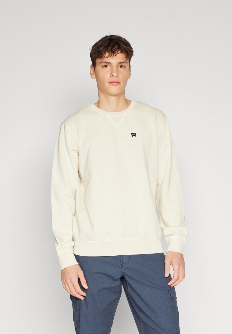 Wrangler SIGN OFF CREW - Sweatshirt - stone/taupe - ZALANDO.FR
