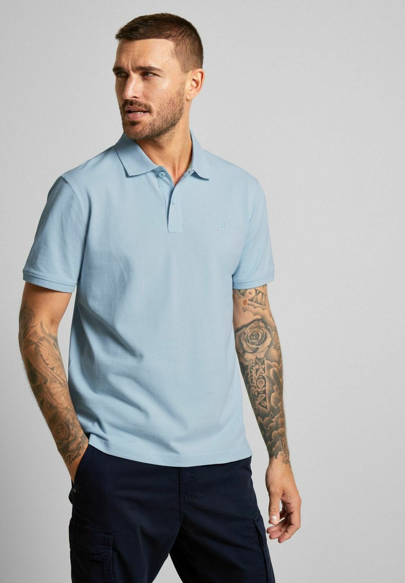 Street One MEN BASIC - Poloshirt - blau/blue denim - Zalando.de