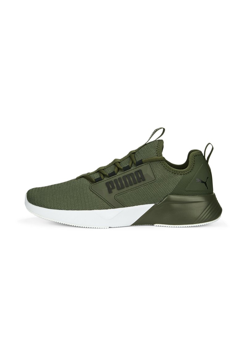 Puma RETALIATE BLOCK - Neutral running shoes - green moss black/green ...