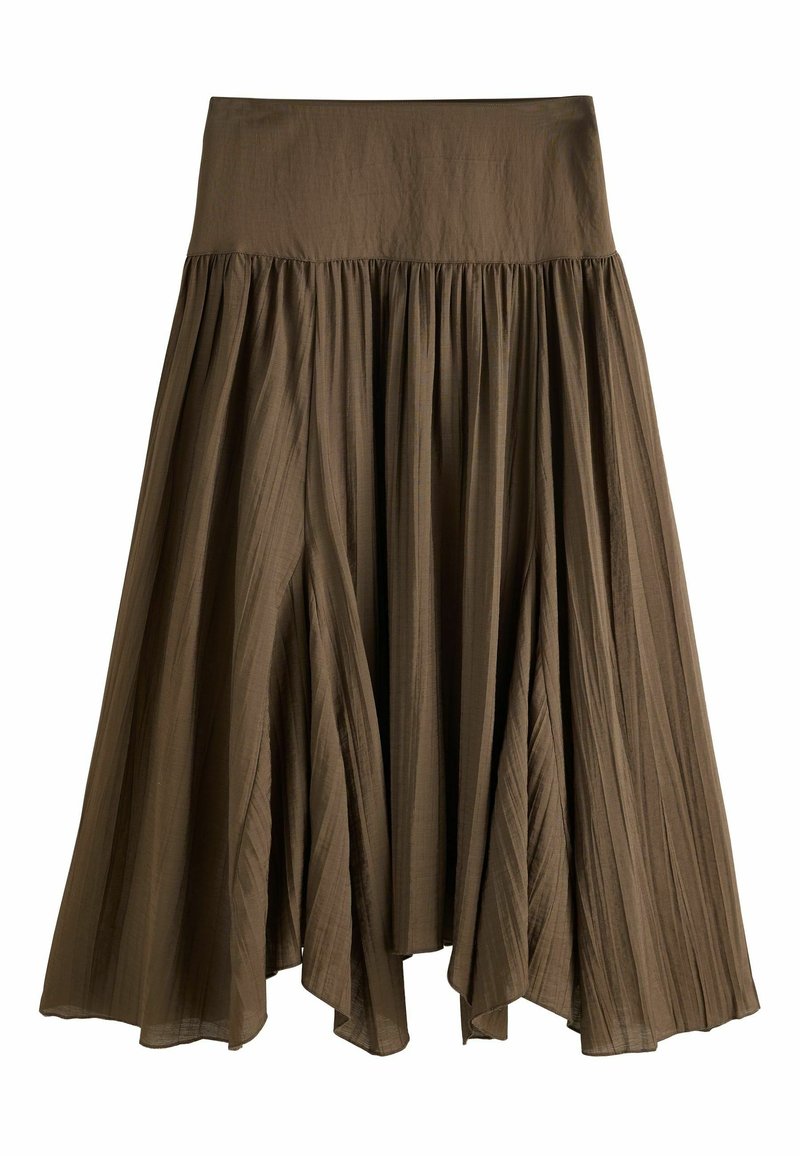 Next REGULAR FIT - TEXTURED GODET - A-line skirt - chocolate brown ...