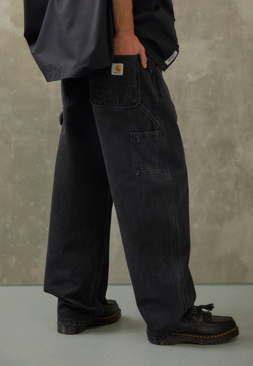 Carhartt WIP BRANDON PANT - Jeans Relaxed Fit - black stone washed ...