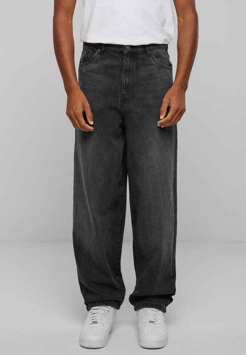Urban Classics Loose Relaxed Fit Jeans Realblack Washed Zwart