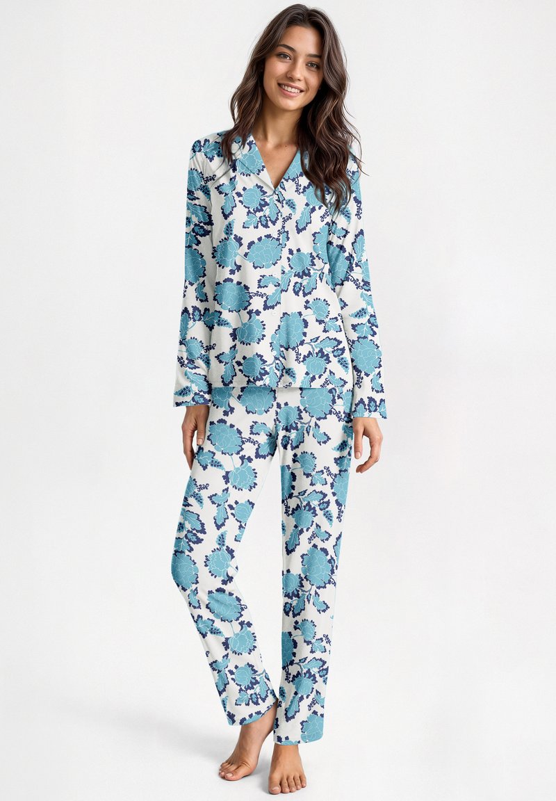 Calida Pyjama set - blue topaz/light blue - Zalando