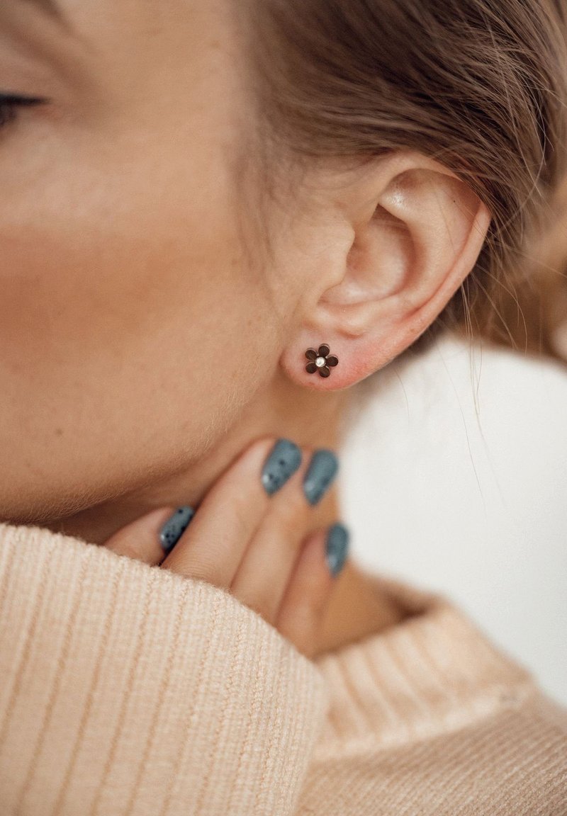 Hey Happiness FORGET-ME-NOT STUD - Ohrringe - silberfarben - Zalando.de