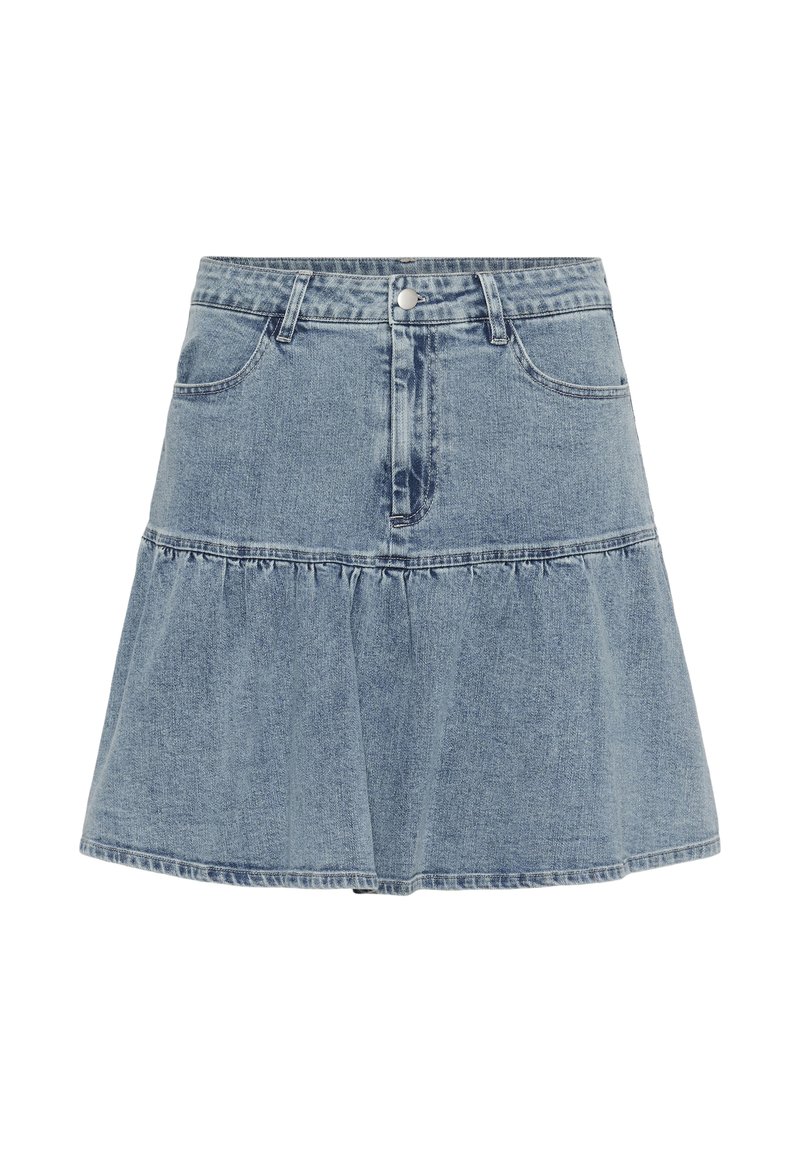 Saint Tropez POLINASZ - A-lijn rok - light blue denim/lichtblauw denim ...