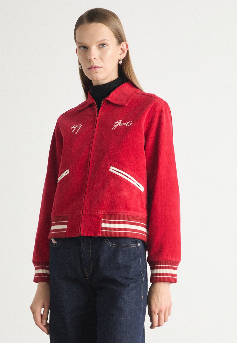 GANT VARSITY JACKET - Bomber Jacket - ruby red/red - Zalando.co.uk