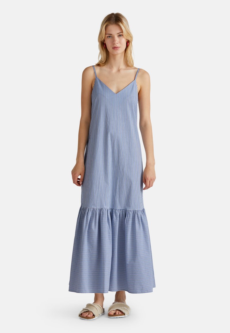 United Colors of Benetton LONG WITH STRIPES , - Vestido largo - blue ...