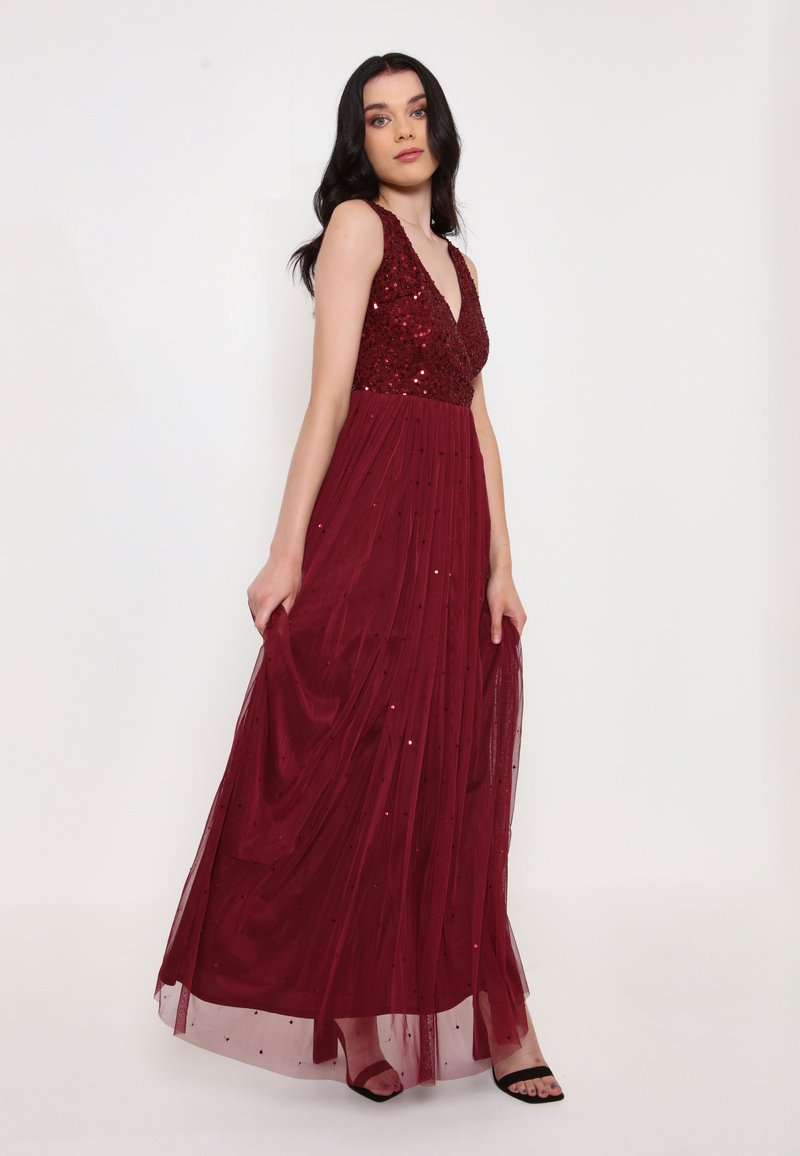 BEAUUT EMBELLISHED SEQUINS MAXI - Occasion wear - berry - Zalando.de