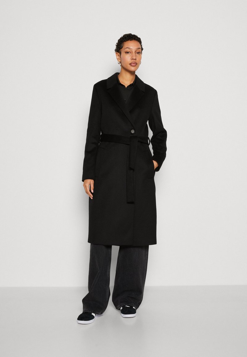 Calvin Klein ESSENTIAL WRAP COAT - Klassikaline mantel - black/must ...