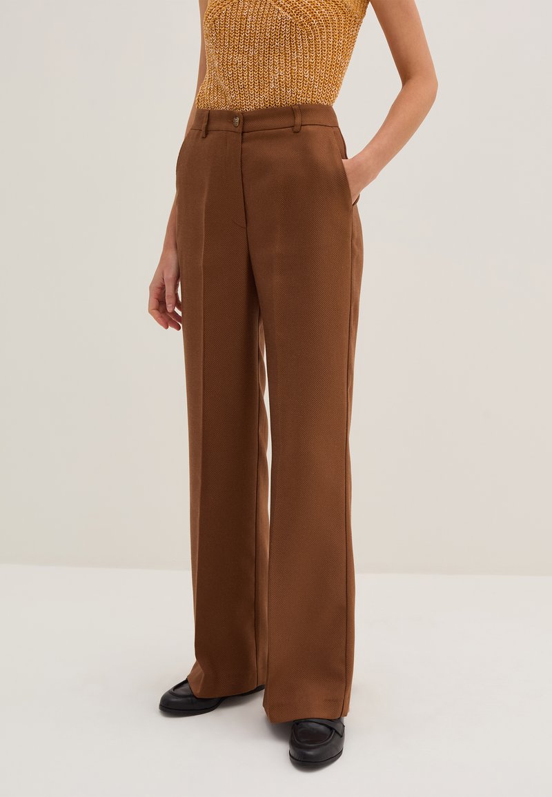 Stefanel Trousers - tobacco brown/brown - Zalando