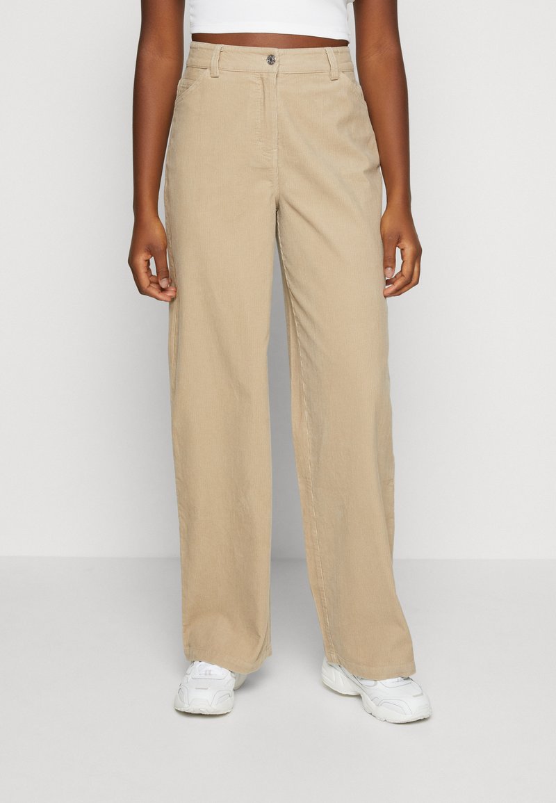 NA-KD OVERSIZED TROUSERS - Kalhoty - greige/béžová - Zalando.cz