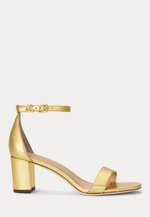 Lauren Ralph Lauren LOGAN METALLIC NAPPA LEATHER SANDAL - Sandals ...