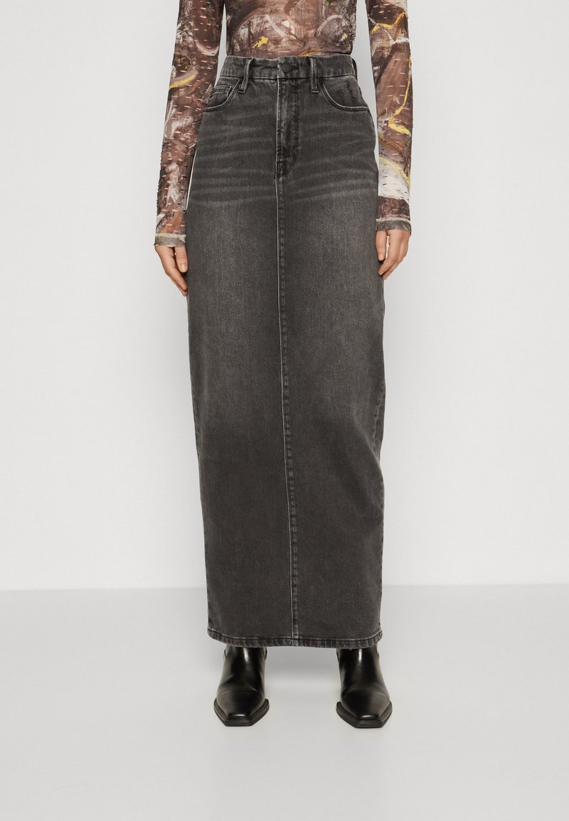 Good American TUBE SKIRT - Bleistiftrock - black/black denim - Zalando.at