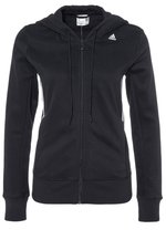 adidas Performance Zip-up sweatshirt - black/white/black - Zalando.co.uk