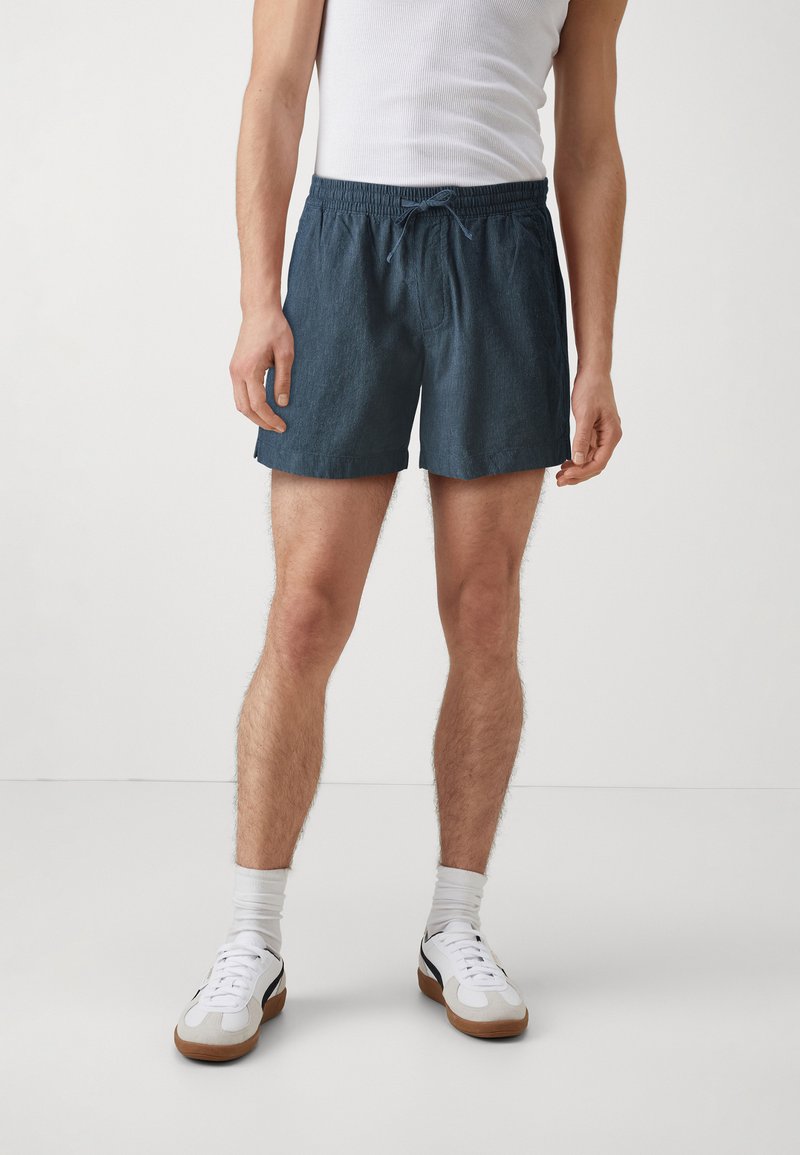 Abercrombie & Fitch PULL ON SHORT TEXTURE - Shorts - navy/dunkelblau ...