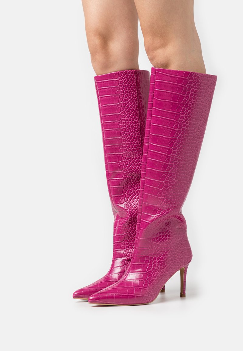 NA-KD TWO TONE BOOTS - Boots - pink - Zalando.ie