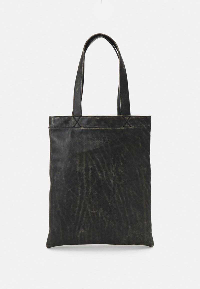MM6 Maison Margiela SIMPLE TOTE - Shopping Bag - black/almond buff ...